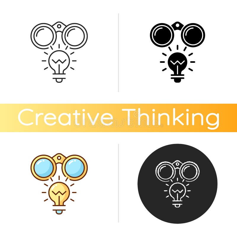 Fresh Perspective Black Glyph Icon Stock Vector - Illustration of ...