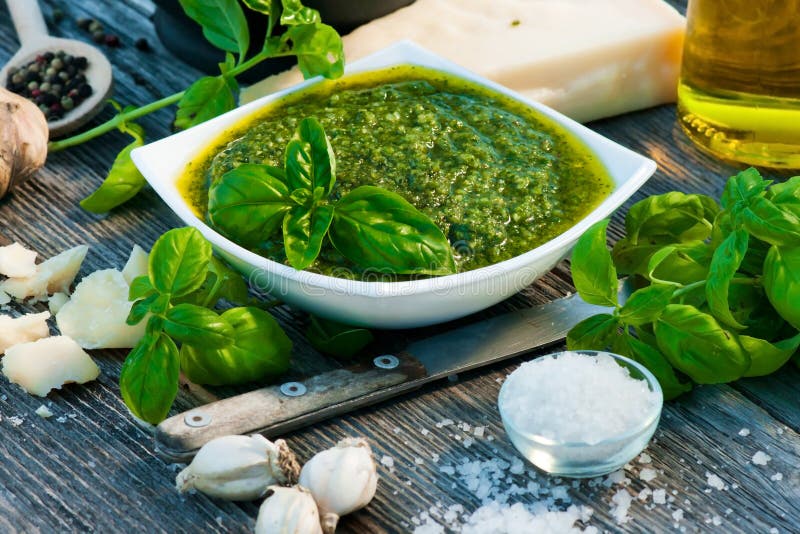 Fresh pesto stock photo. Image of basil, herb, dish, healthy - 25973646