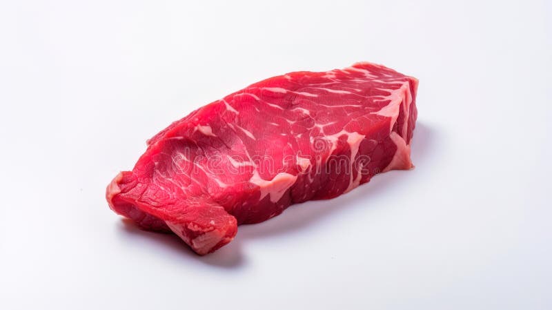 A Fresh Piece of Meat on a White Background Stock Illustration ...