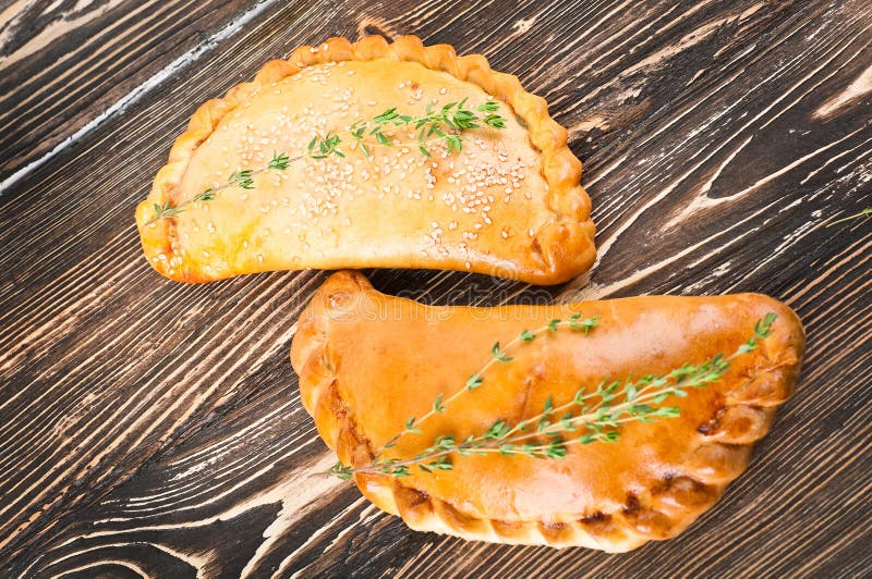 Fresh pies with meat stock image. Image of nutrition - 34011617