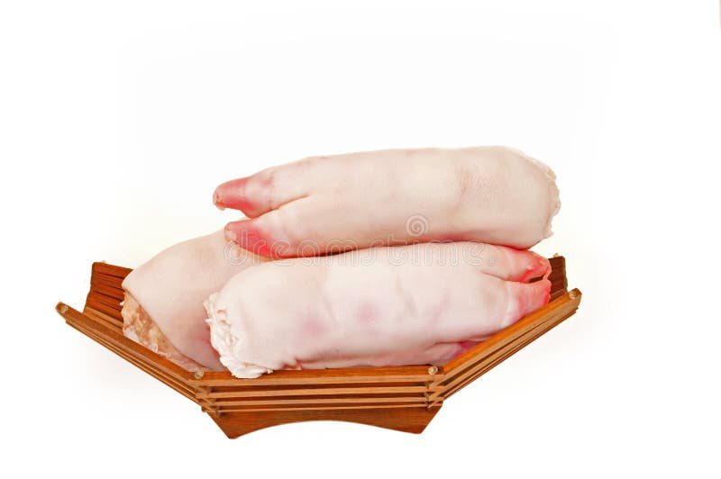 Fresh Pig S Feet on the White Background Stock Photo - Image of studio ...