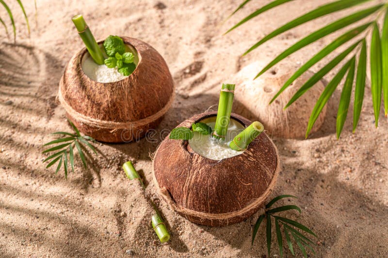 Fresh Pinacolada in Coconut Ready To Drink Stock Image - Image of ...