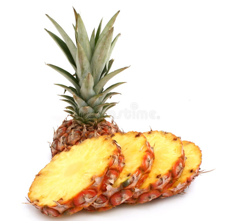 Fresh pineapple stock image. Image of slice, leafs, pineapple - 12616193
