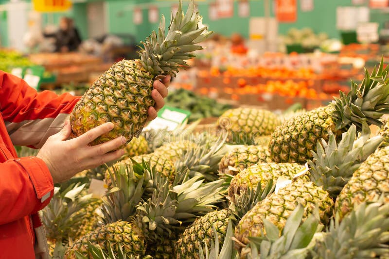 Fresh Pineapples, Fresh Fruit Selection Stock Image - Image of sweet ...