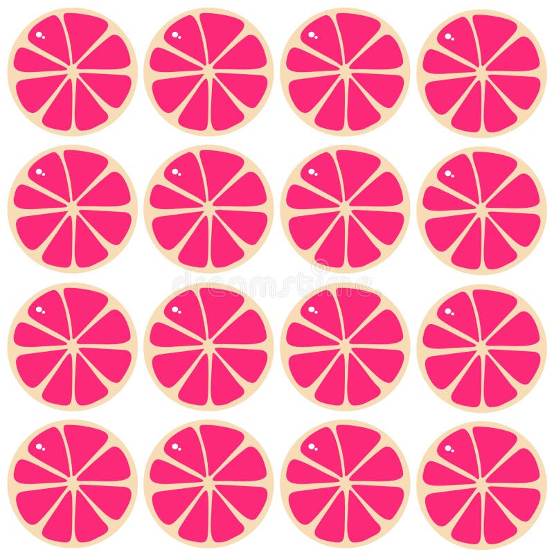 Fresh Pink Grapefruit Pattern Texture Wallart Stock Vector ...