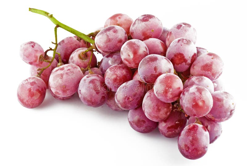 Fresh Pink Grapes With Leaves Stock Photo - Image of cluster, crop ...