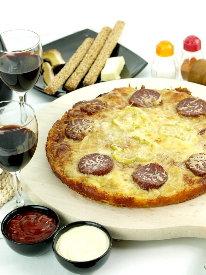 Fresh pizza stock photo. Image of recipe, pizza, restaurant - 15945084