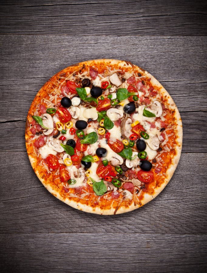 Pizza stock photo. Image of basil, herbs, mediterranean - 39370540