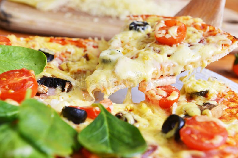 Fresh pizza stock image. Image of crust, dinner, pastry - 39855303