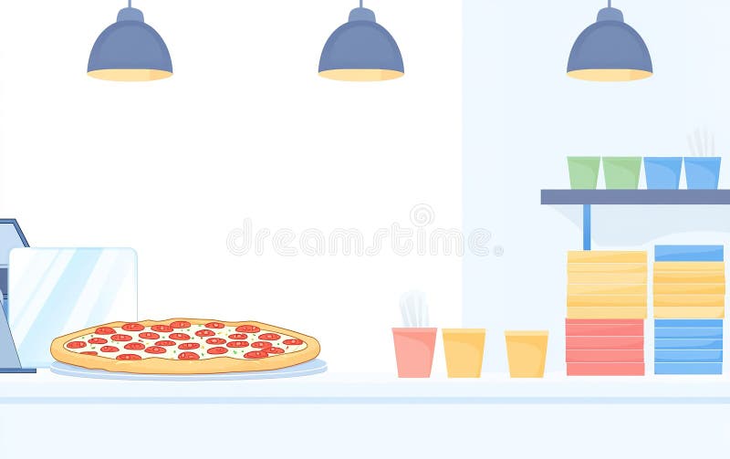 Fresh Pizza Being Prepared in a Bright, Modern Kitchen with a Clean ...
