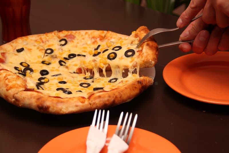 Fresh Pizza creative set stock image. Image of piece - 209097335