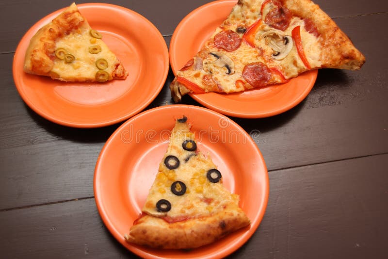 Fresh Pizza creative set stock photo. Image of background - 209097380