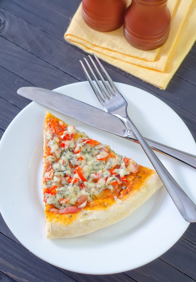 Fresh pizza stock photo. Image of pepper, fast, nutrition - 36945472