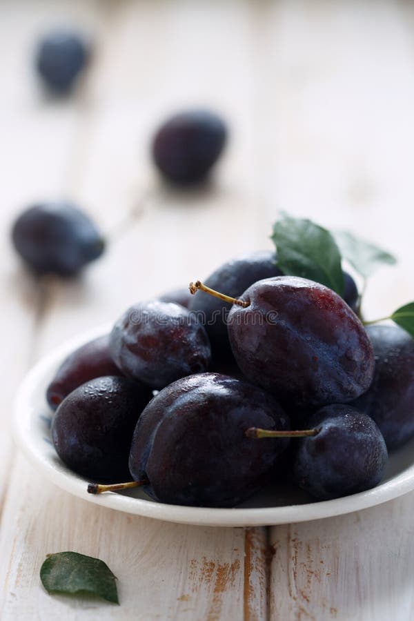 Fresh plums stock photo. Image of material, water, dessert - 26774358