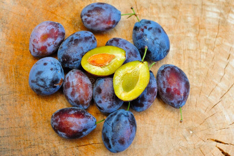 Plums Plum Prunes Prune Fresh Fruit Isolated on White Stock Image ...