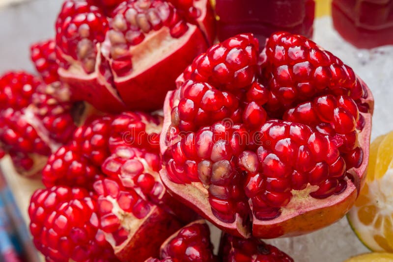 Fresh pomegranate stock image. Image of slice, pomegranate - 58413591