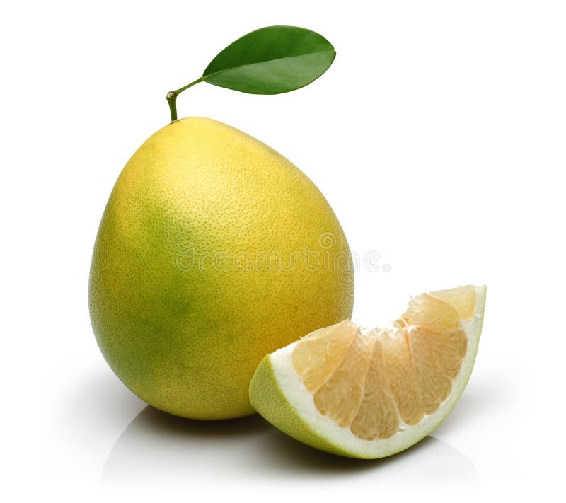 Fresh Pomelo Fruits Isolated on White Stock Image - Image of eating ...