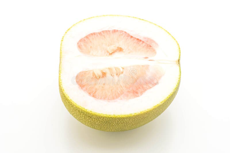 Fresh Pomelo on White Background Stock Image - Image of organic ...
