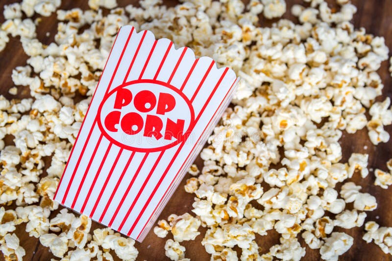 Fresh Popcorn stock image. Image of wood, spilled, popcorn - 45215721
