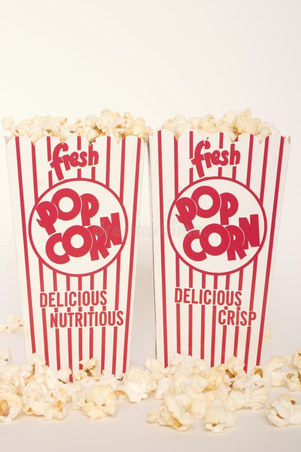 Fresh Popcorn in Two Boxes stock image. Image of kernel - 17623771
