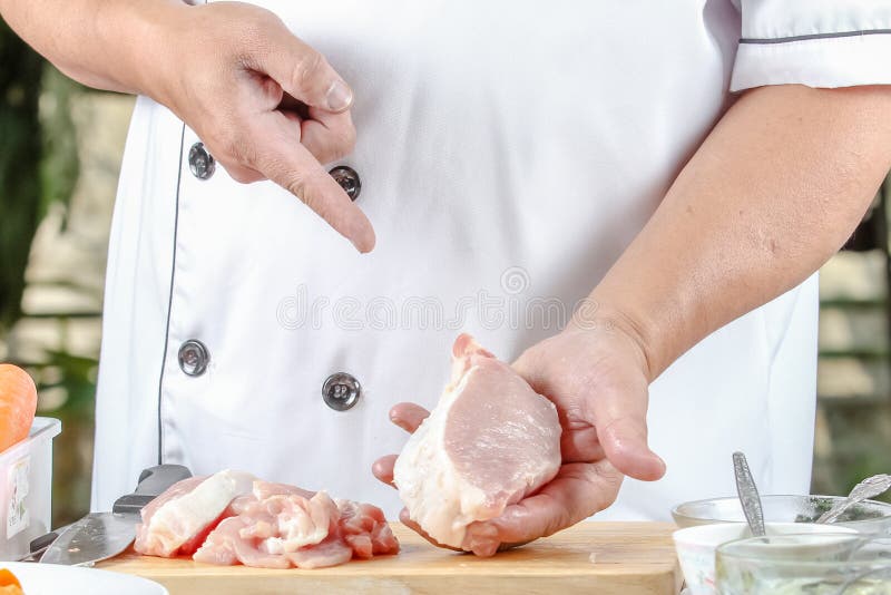 Fresh pork stock photo. Image of fresh, restaurant, knife - 53296918