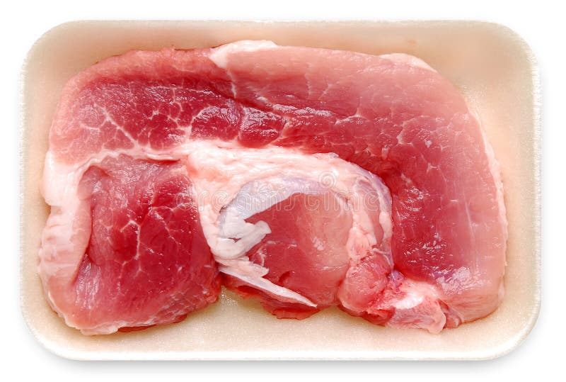 Fresh Pork Chops or Cutlets with Parsley Stock Photo - Image of broiler ...