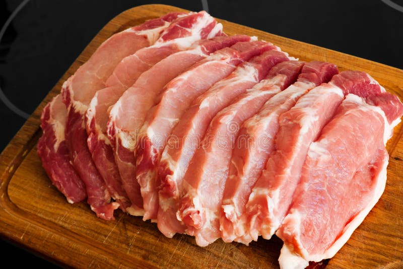 Fresh pork meat stock image. Image of bone, ribs, cutlet - 25530925