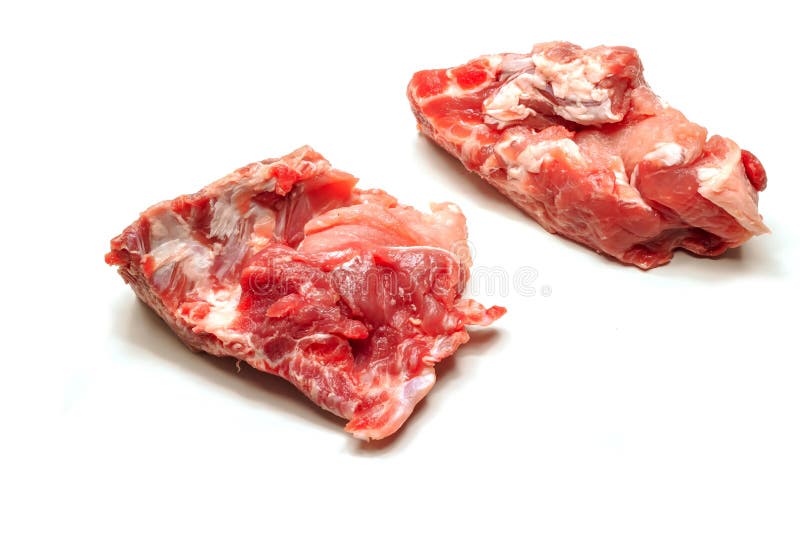 Fresh pork meat on bone stock image. Image of piece - 194651619