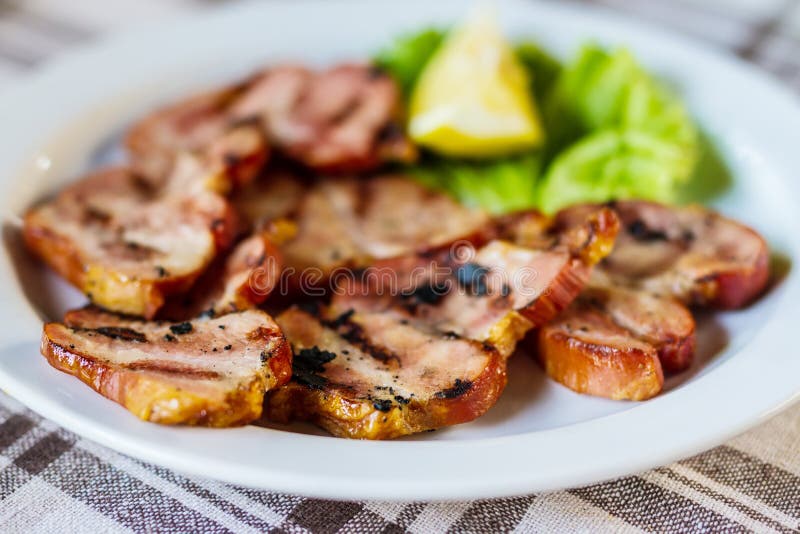 Fresh pork meat stock image. Image of rare, dinner, cooked - 59505143