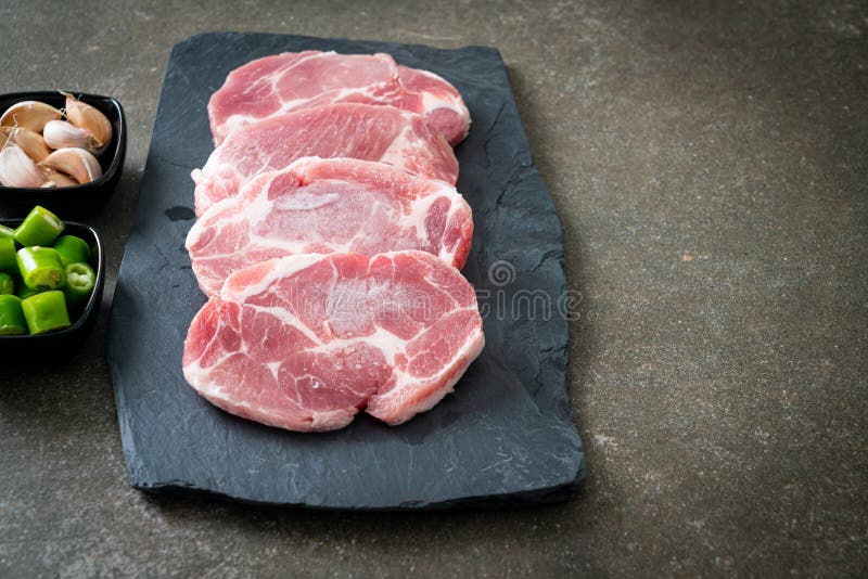 Fresh Pork Neck Raw or Collar Pork Stock Photo - Image of collar, meat ...