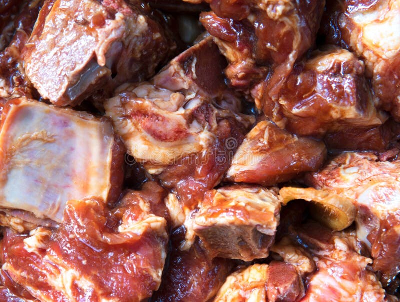 Fresh Pork Ribs in Marinating Stock Image - Image of staple, pork ...