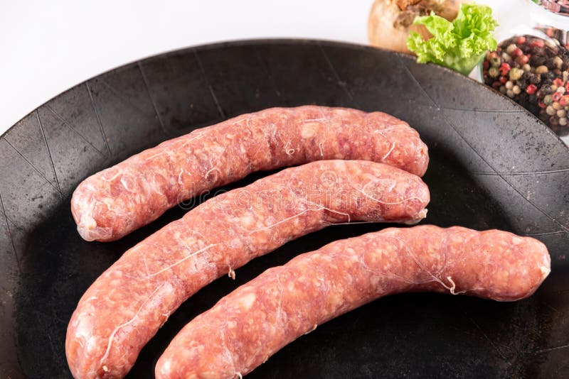 Fresh Pork Sausage for Frying Stock Photo - Image of pork, cooking ...