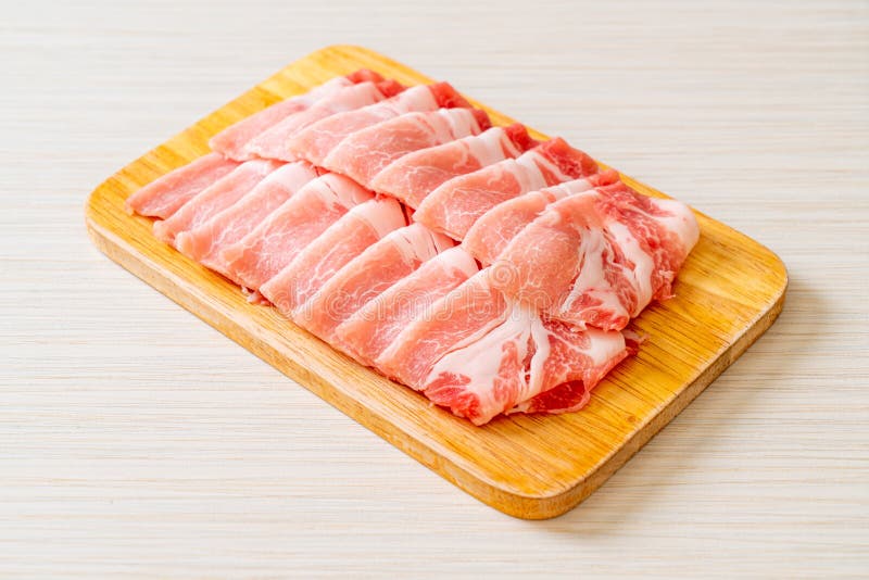 Fresh pork sirloin sliced stock image. Image of fillet - 197194923