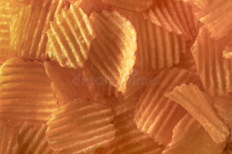 Fresh Potato Chips, High Quality Texture. Top View Stock Photo - Image ...