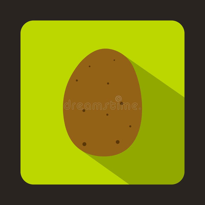 Fresh Potato Icon, Flat Style Stock Vector - Illustration of food, icon ...