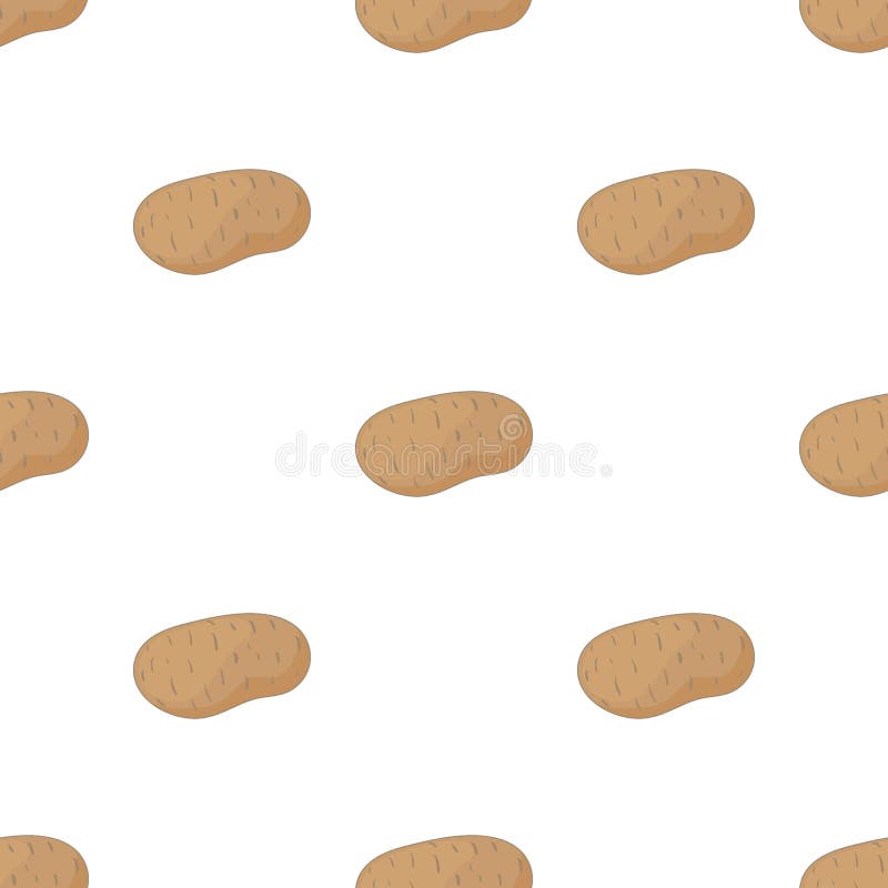 Fresh Potato Pattern Seamless Vector Stock Illustration - Illustration ...