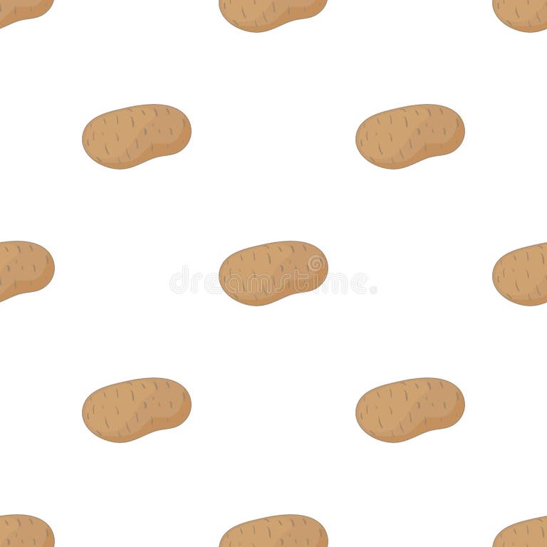 Fresh Potato Pattern Seamless Vector Stock Illustration - Illustration ...
