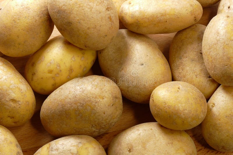 Waxy Potatoes Glorietta Raw Heap White Isolated Stock Image - Image of ...