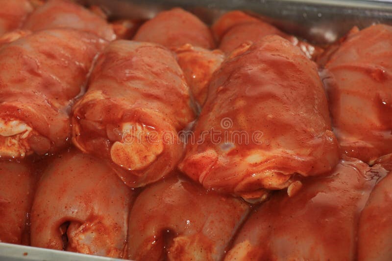 Fresh poultry products stock image. Image of butcher - 221613883