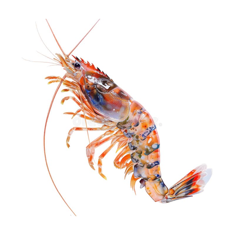 Fresh Prawn on Transparent Background - Ai Generated Stock Illustration ...
