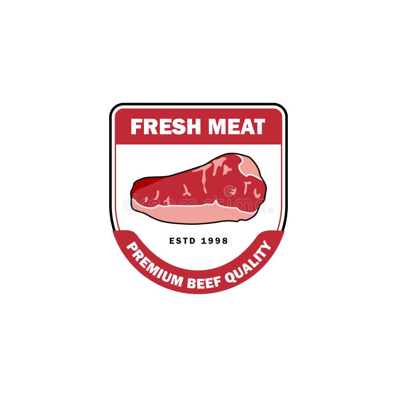 Fresh Premium Meat Logo Concept Design Stock Vector - Illustration of ...