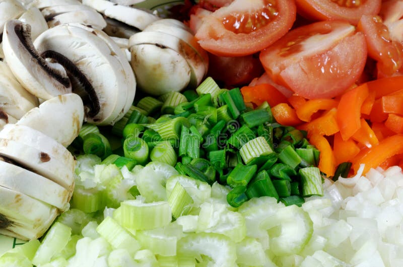 Fresh Prepped Vegetables stock image. Image of scallion - 28833447