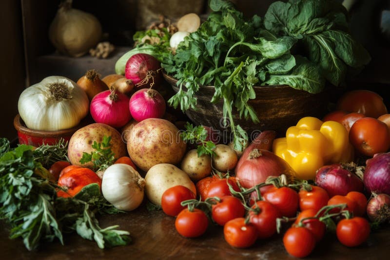 Fresh Produce on Display, Vibrant Colors and Textures Stock Image ...