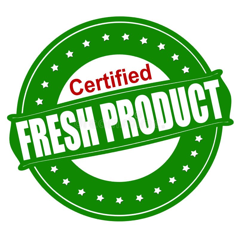 Certified fresh product stock illustration. Illustration of produce ...