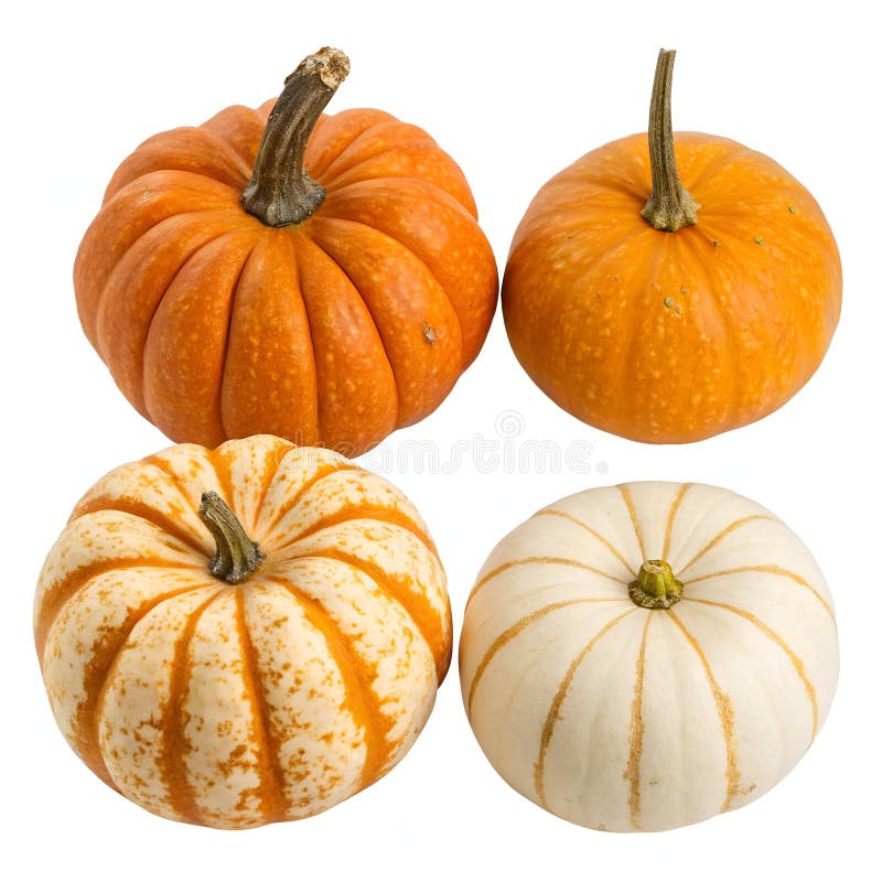 Fresh Pumpkins Isolated on a Transparent Background Stock Illustration - Illustration of gourmet ...