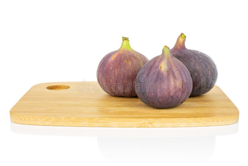 Fresh Purple Fig Isolated on White Stock Photo - Image of board, common ...