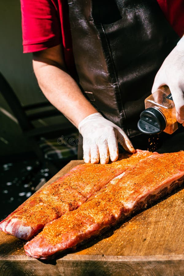 Fresh Rack of Raw Pork Spare Ribs Stock Image - Image of nourishment ...