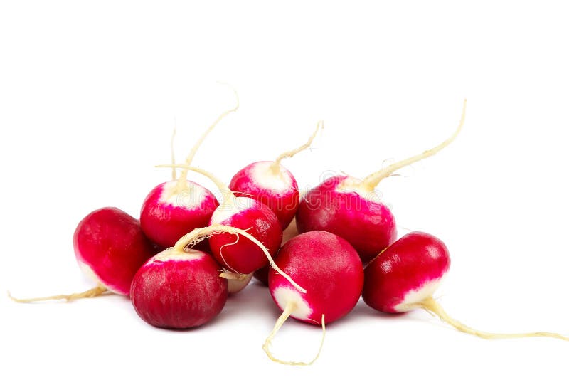 Fresh Radish Isolated On White Background Stock Image - Image of ...