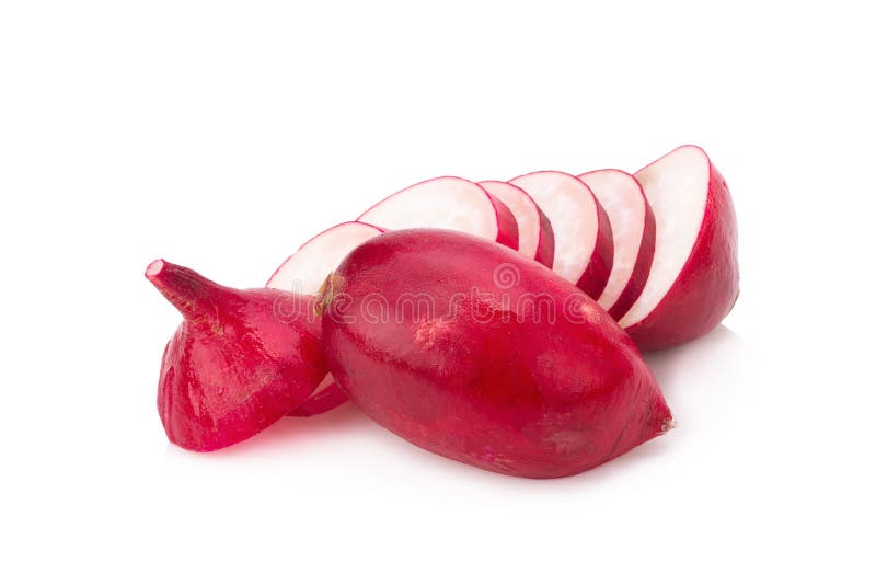 Fresh Radishes on White Background Stock Image - Image of healthy ...