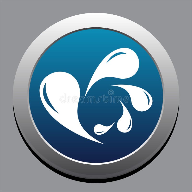 Fresh Rain Water Droplet Flat Icon for Apps Blue Stock Vector ...